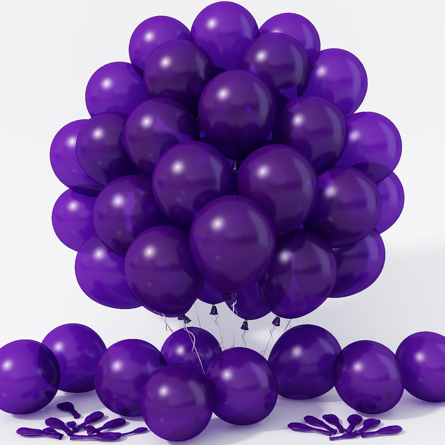Amazon.com: Jobkoo Purple Balloons 12 Inch, 100 Pack Dark Matte Royal Latex Balloons for Arch ...