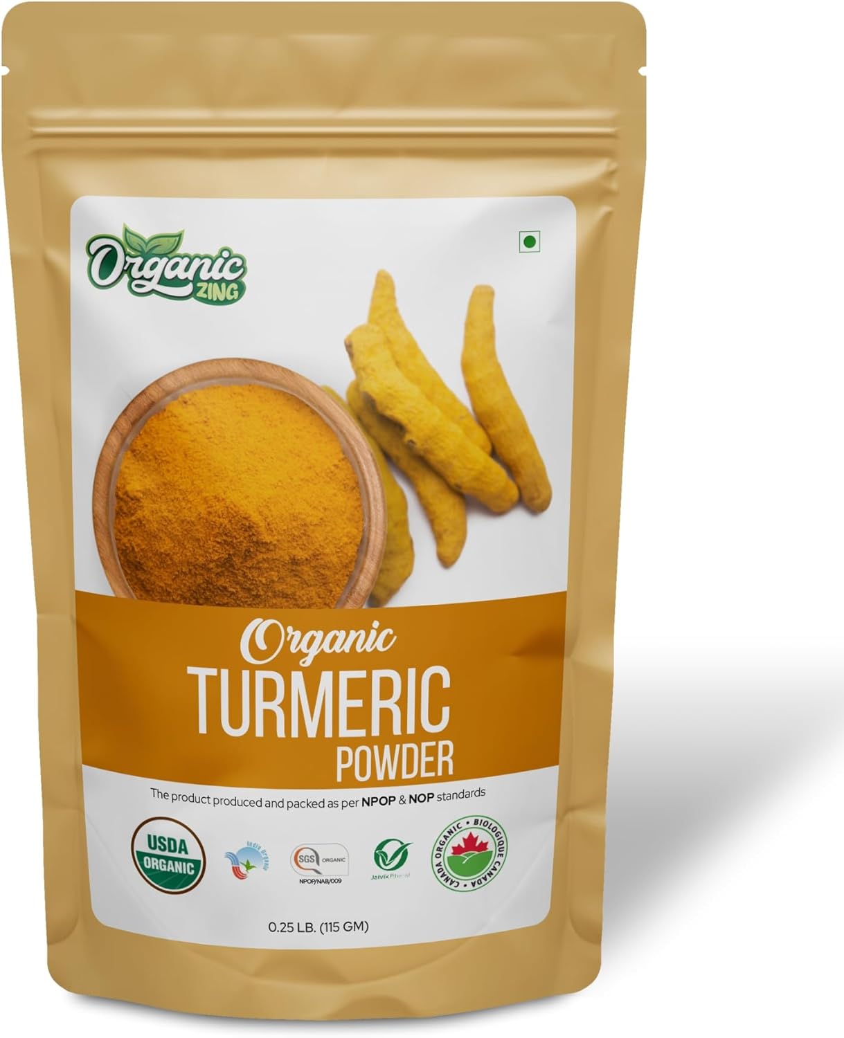 ORGANIC ZING Turmeric Powder | 100% Pure & Organic Turmeric Powder ...