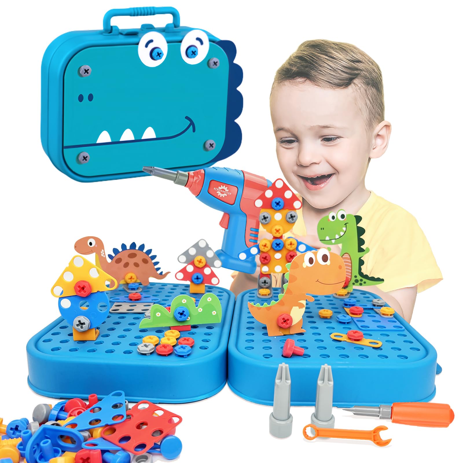 Amazon.com: AquaArcc Design and Drill Toy for Boys Age 4-8, 351pc Kids ...