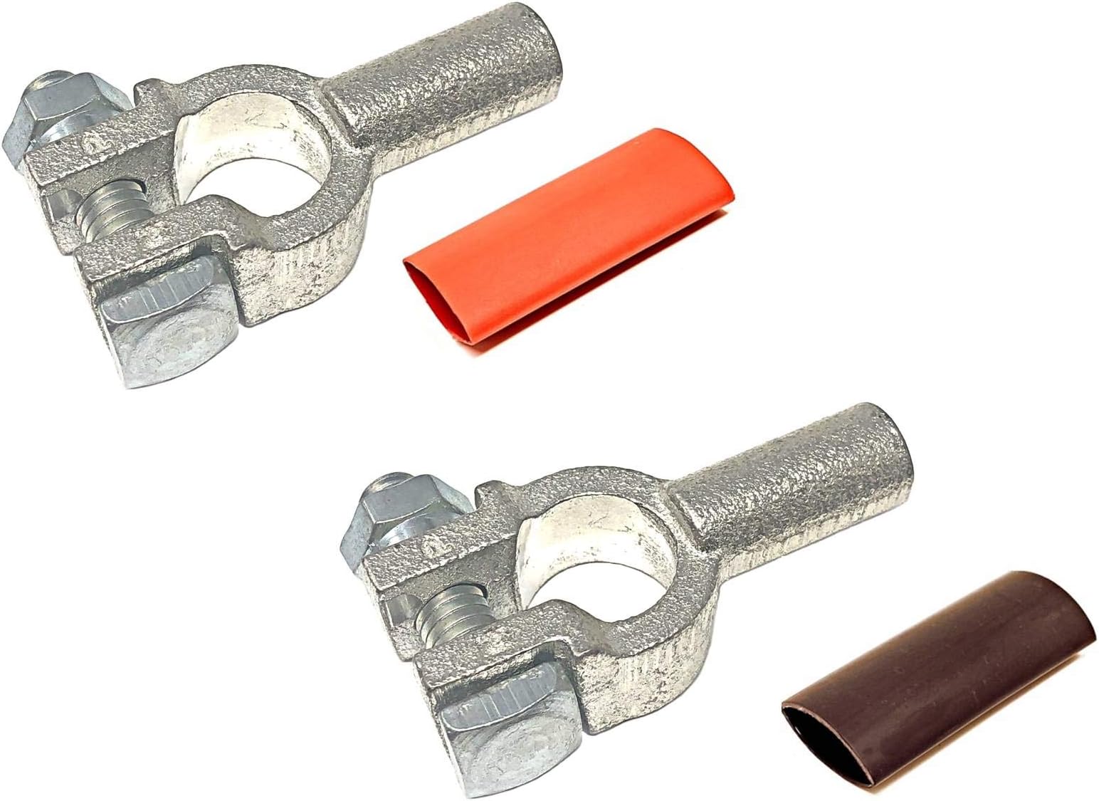 Amazon.com: 2 Gauge 1 Pair Positive and Negative (+/-) Pure Copper Top ...