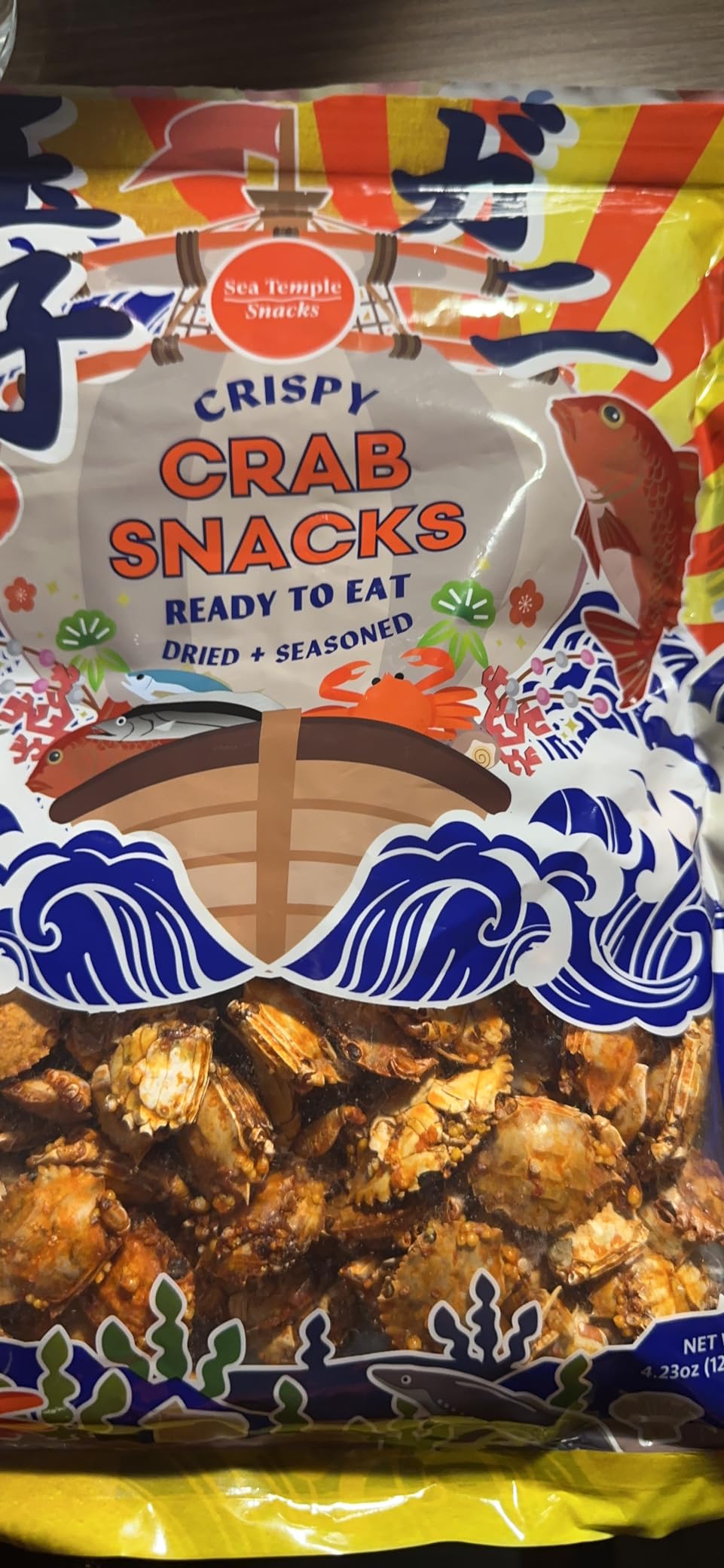 Amazon.com: SEA TEMPLE SNACKS CRISPY CRAB SNACKS 4.23 OZ, 6.14 Ounce ...