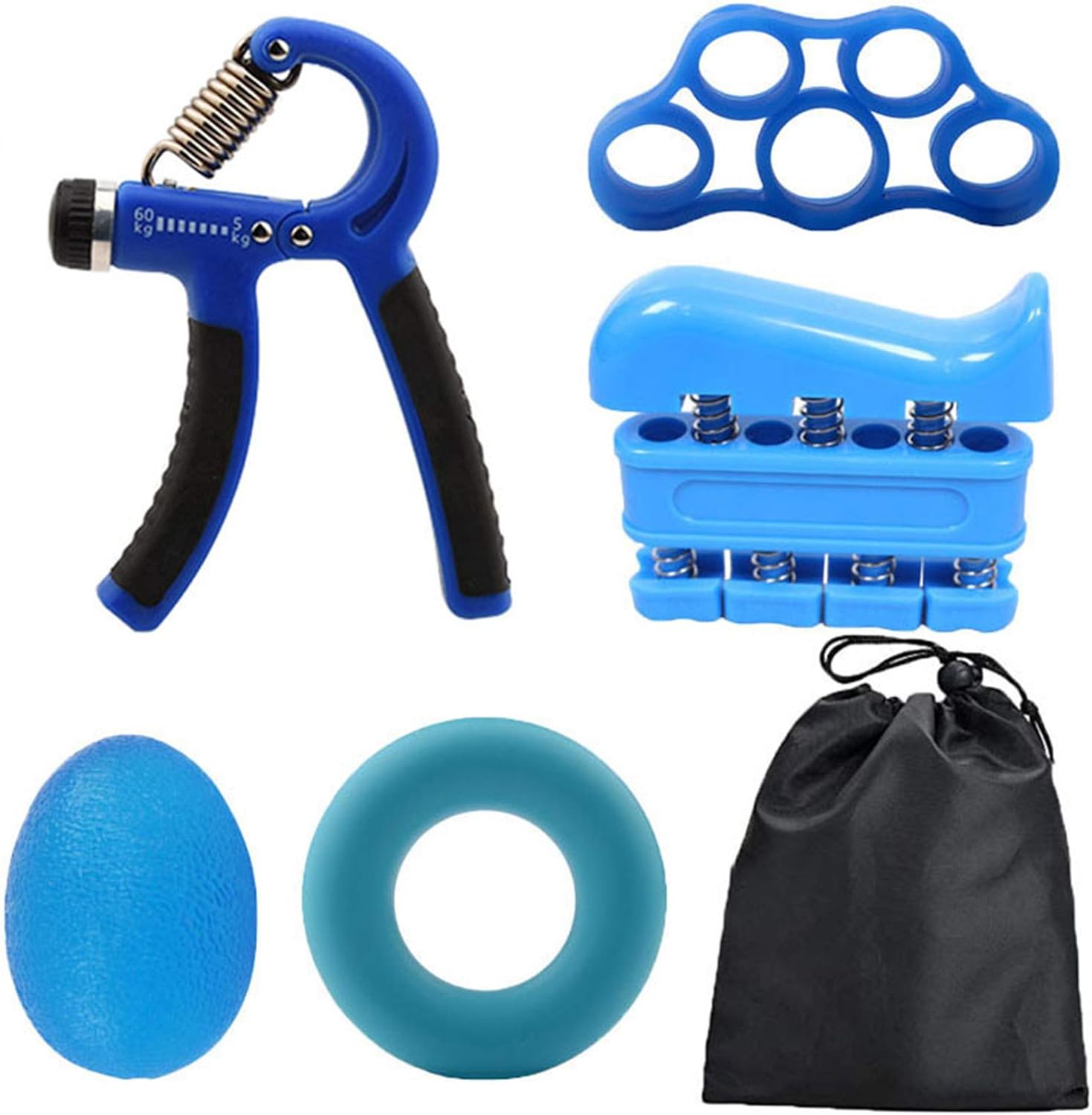 Elehui Hand Grip Strengthener, Set of 5 Adjustable Hand Gripper Kit ...