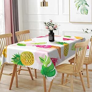 Amazon.com: TTQYFNM 54x108inches Colorful Tropical Fruit Tablecloths ...