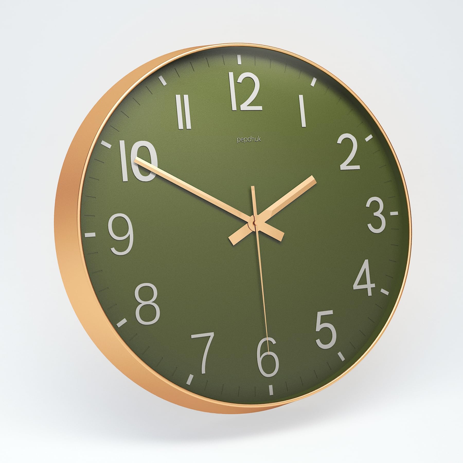 Amazon.com: EZXZZ Modern 10 Inch White Wooden Wall Clock - Silent Non ...