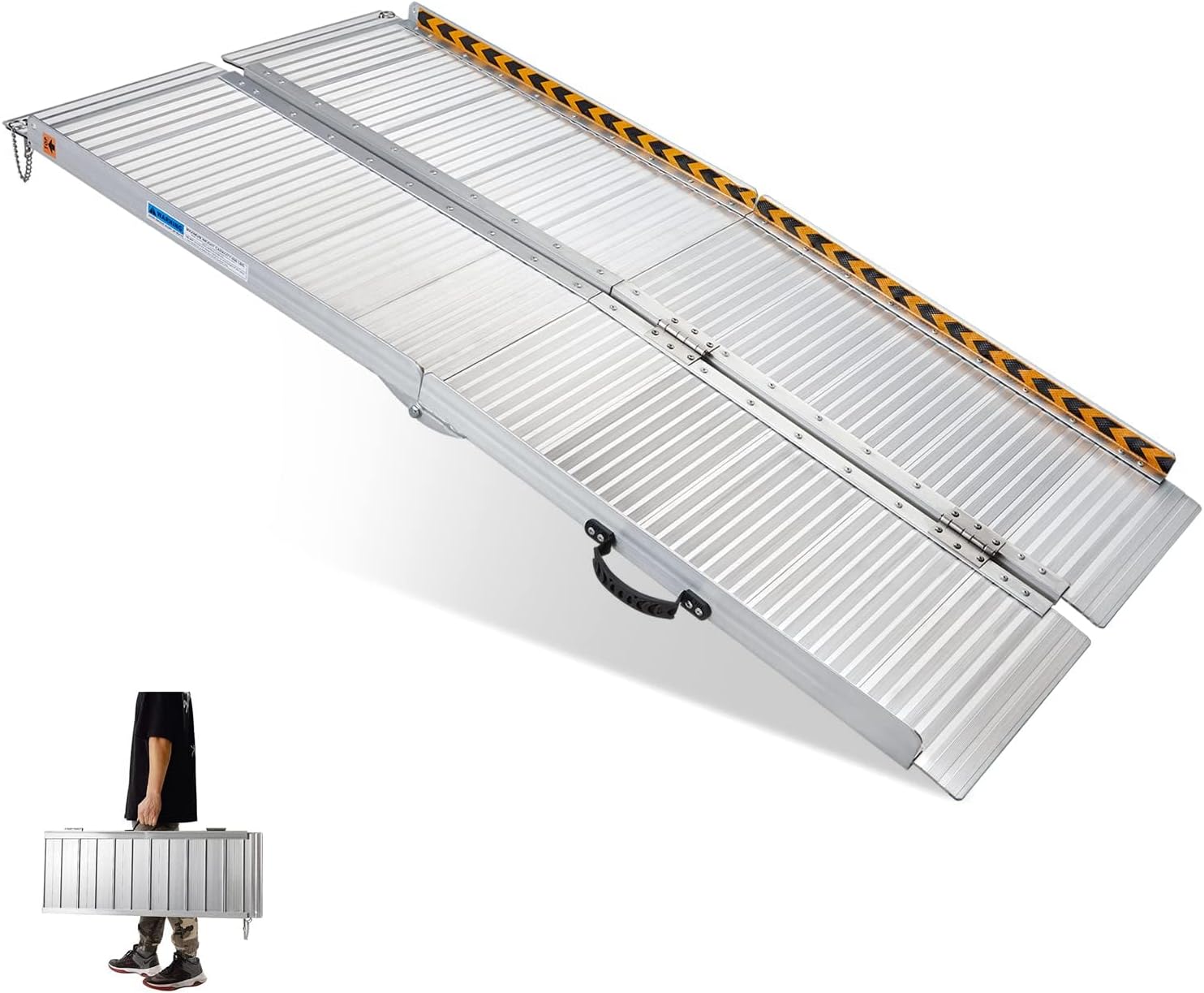 Aluminum Wheelchair Ramp 7FT, gardhom Folding Ramps for Wheelchairs ...