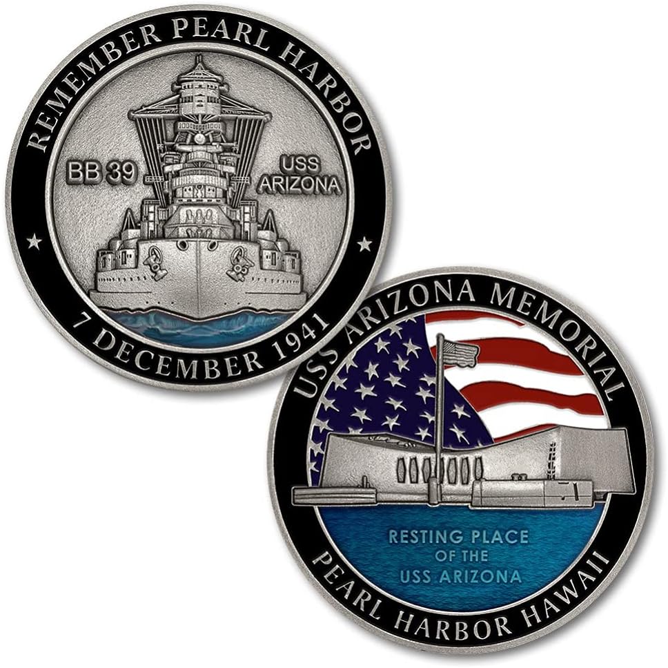 Amazon.com: USS Arizona Memorial Pearl Harbor Challenge Coin ...