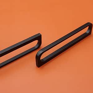 LBFEEL 3.75" Unique Cabinet Pulls Handle Modern Square Black Drawer ...