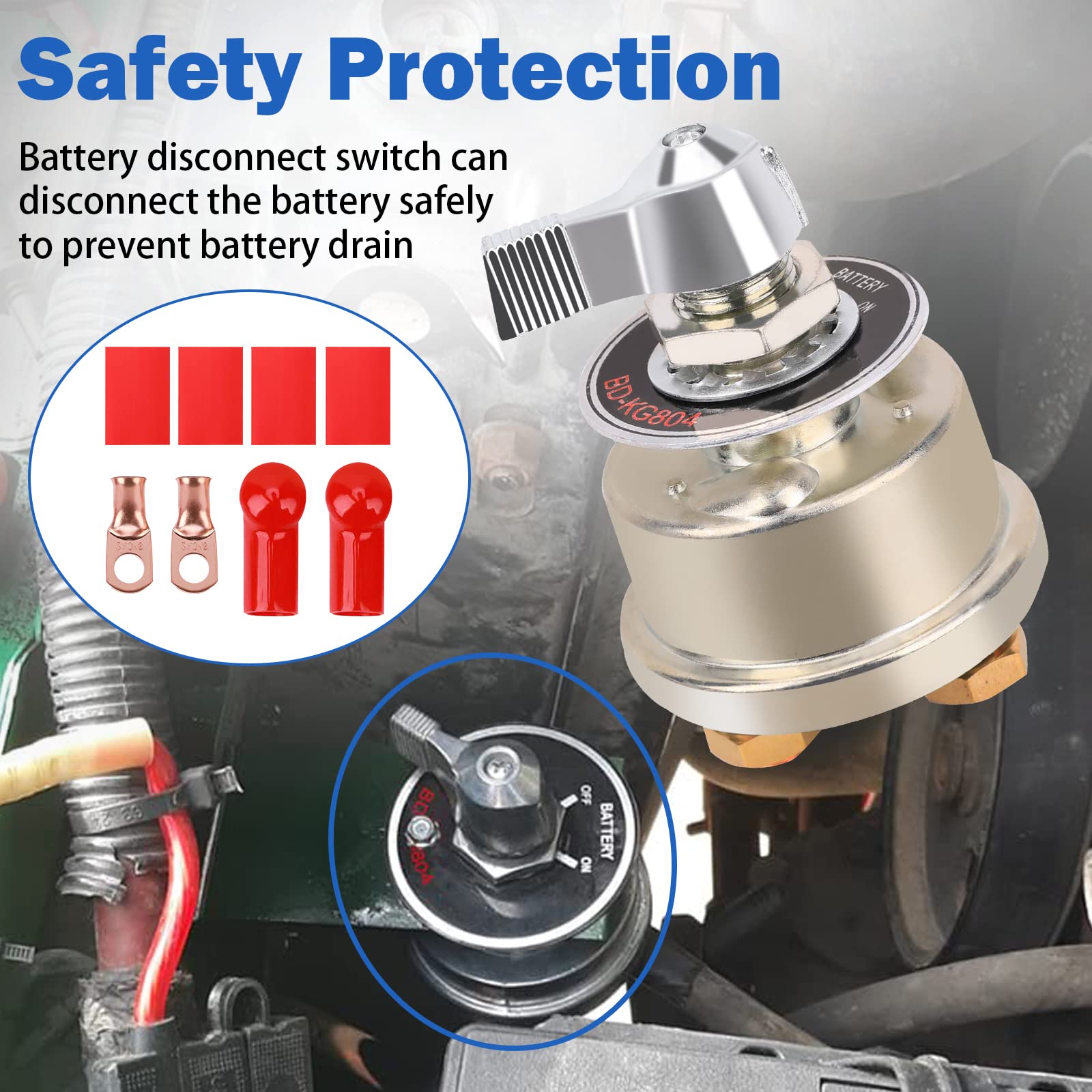 Snapklik.com : 300A High Current Master Battery Disconnect Switch, 12 ...