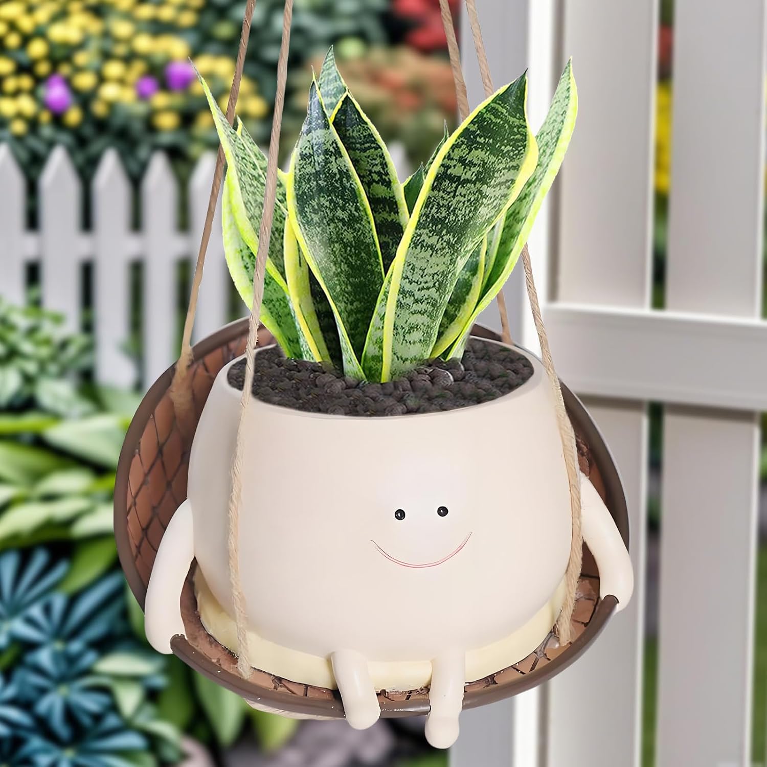 Amazon.com: Yeria Swing Face Planter Pots,Hanging Planters for Indoor ...