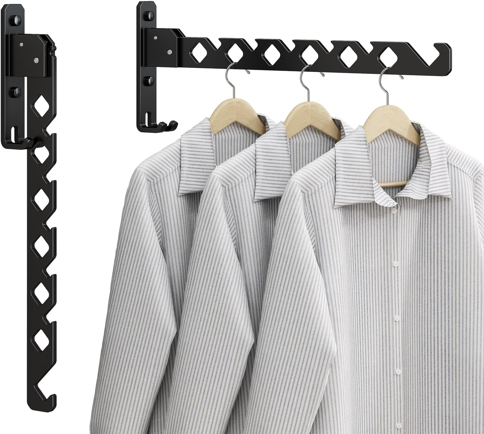 Amazon.com: dancrul Wall Mounted Clothes Drying Rack,Foldable Laundry ...