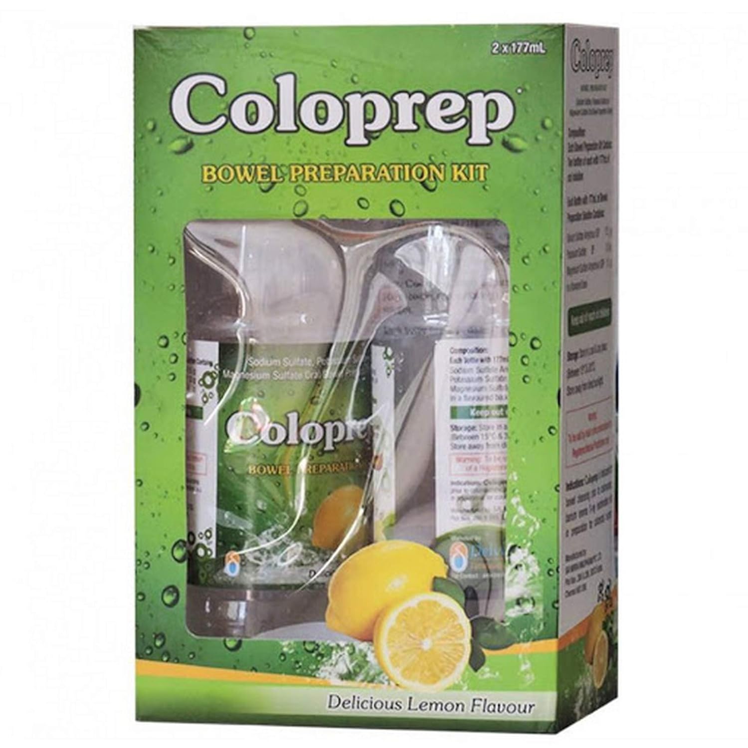 Coloprep Delicious Lemon Flavour - Pack of 2x177 ml Bowel Preperation ...