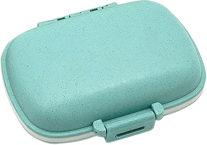 Small Pill Container Travel, Portable Cute Pill Case 8 Compartment for ...