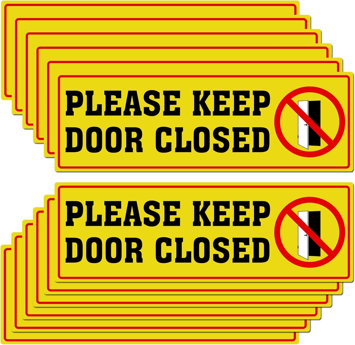 Please Keep Door Closed Sign Sticker 3 x 9 Inch Large Matte Finish ...