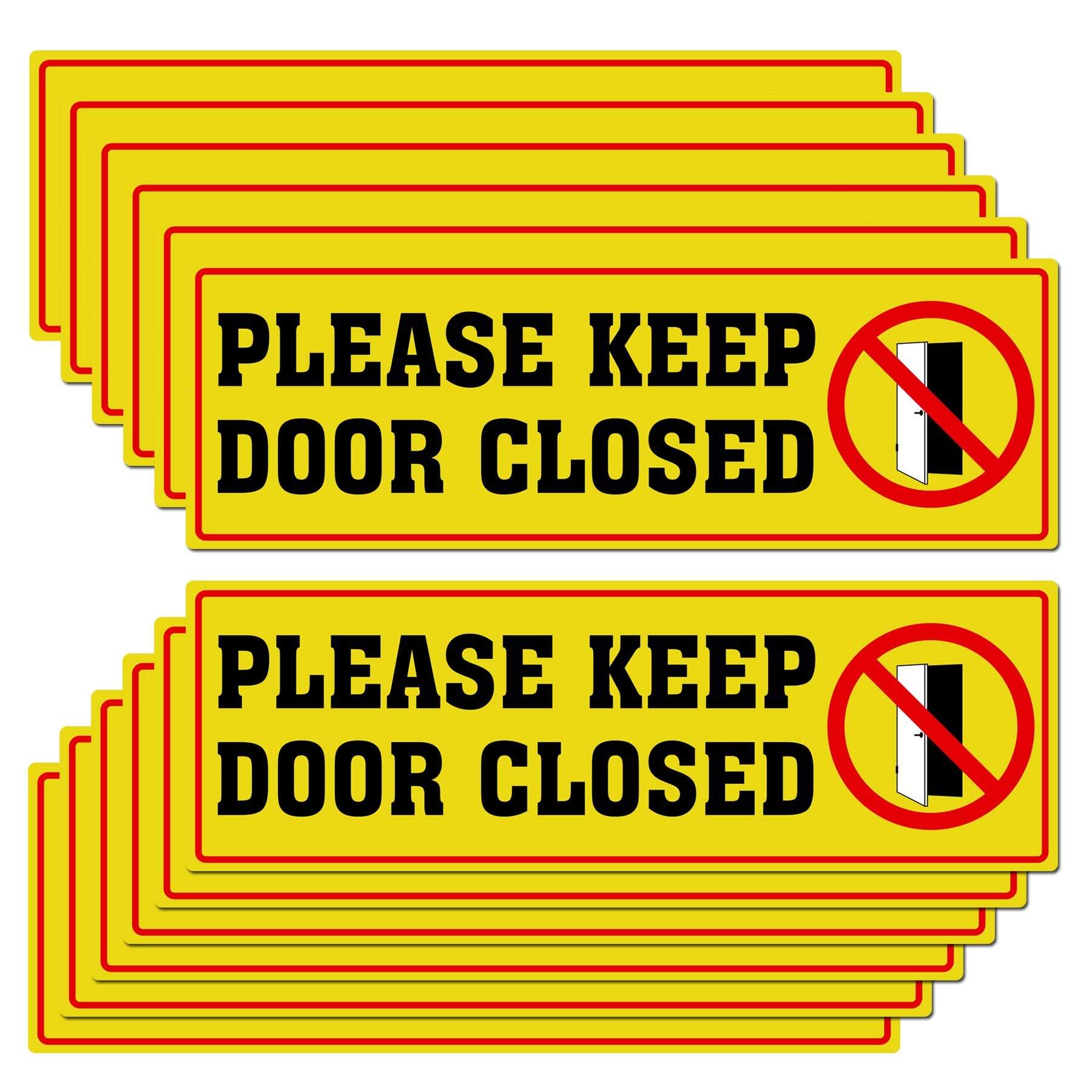 Please Keep Door Closed Sign Sticker 3 x 9 Inch Large Matte Finish ...