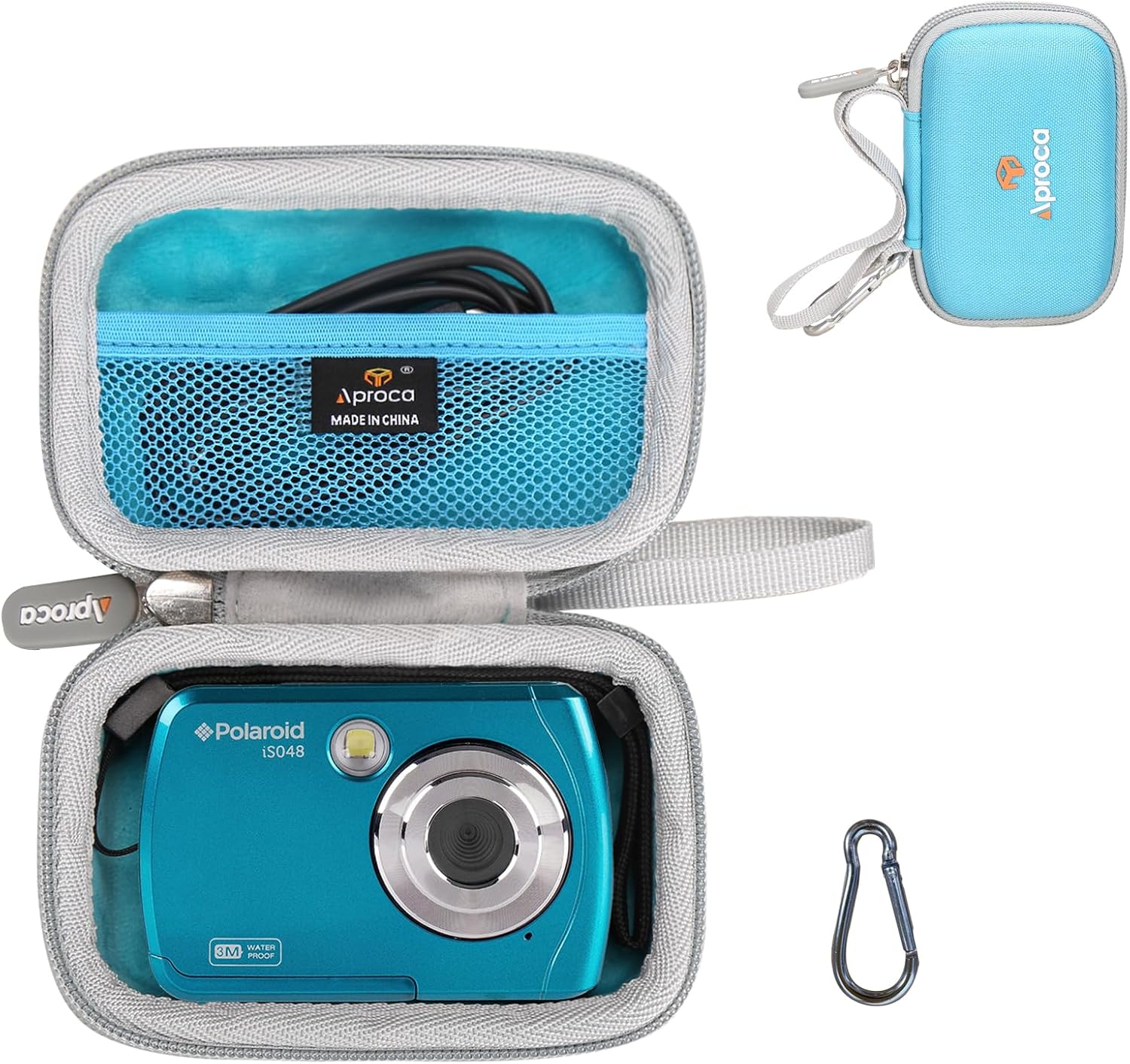 Amazon.com : Aproca Blue Hard Travel Storage Case, for Polaroid IS048 ...