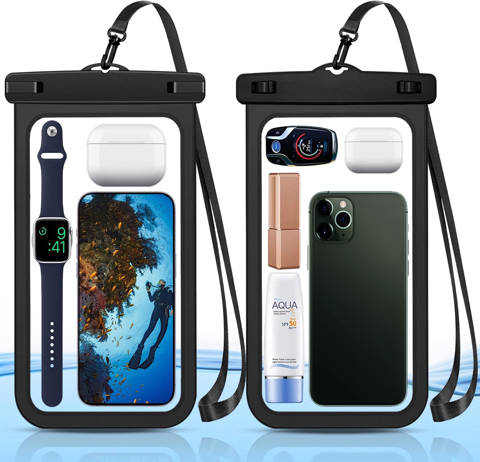Amazon.com: Vsagier Waterproof Phone Case, with Inside Card Holder ...