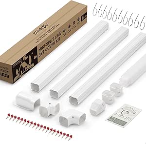 Amazon.com: SMOQIO Mini Split Line Set Cover 3 Inch 12.5Ft, Easy to ...