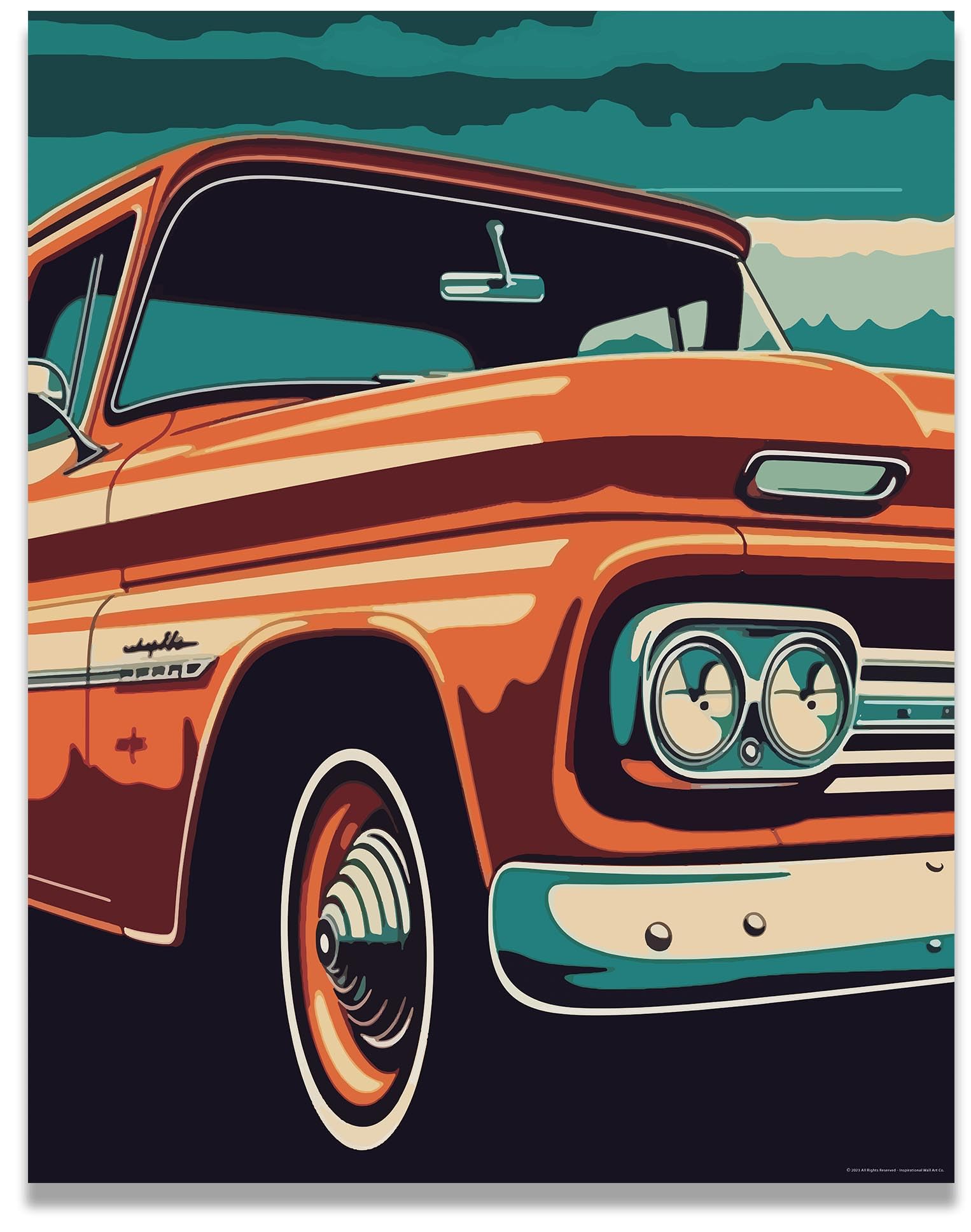 Amazon.com: Inspirational Wall Art Co. - Beauty | 1962 Chevy C10 Poster ...