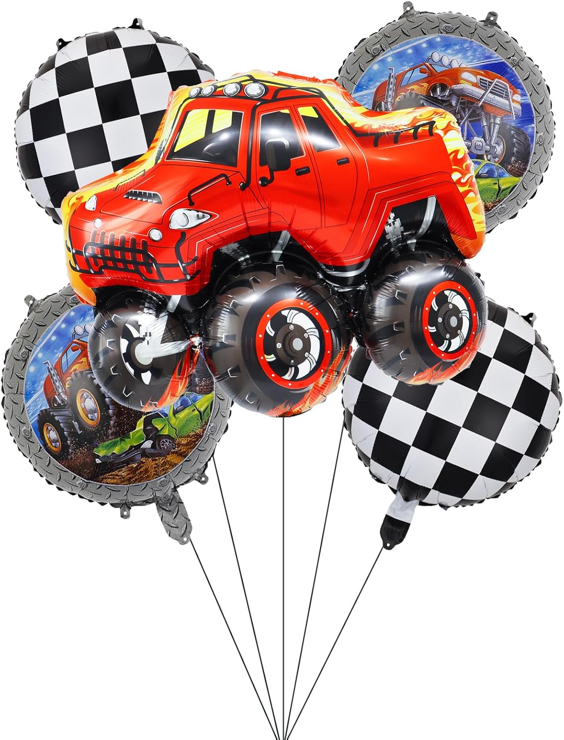 Amazon.com: Monster Truck birthday party decorations, red truck ...