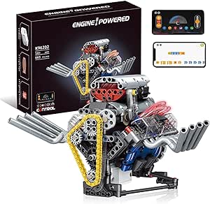Amazon.com: V8 Engine Model Kit That Works - DIY Car Engine Set for ...