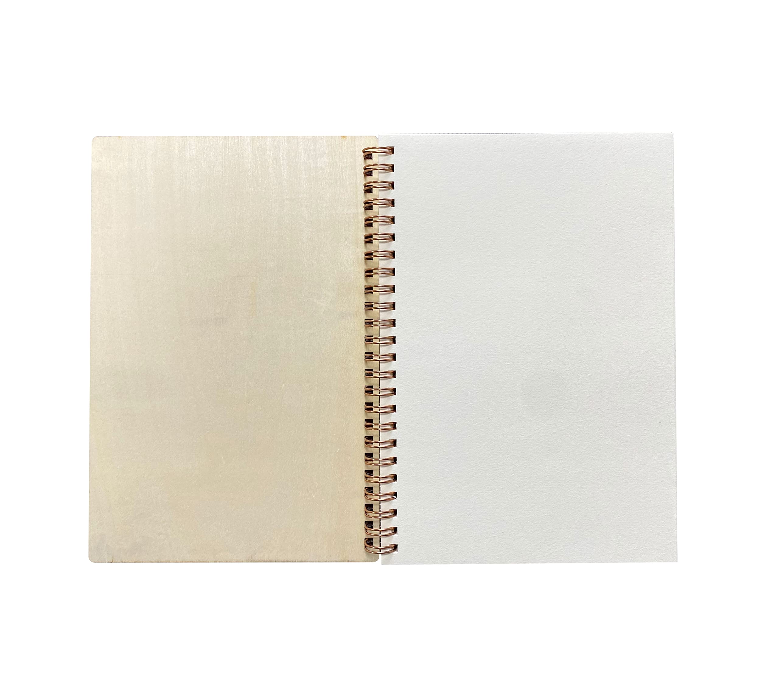 Snapklik.com : Cregugua 4 Pack A5 Wood Cover Jounal Notebook 40 Sheets ...