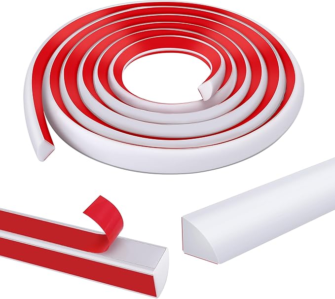 Amazon.com: moonoom 118 inch Flexible Quarter Round Molding, 1/2" Self ...