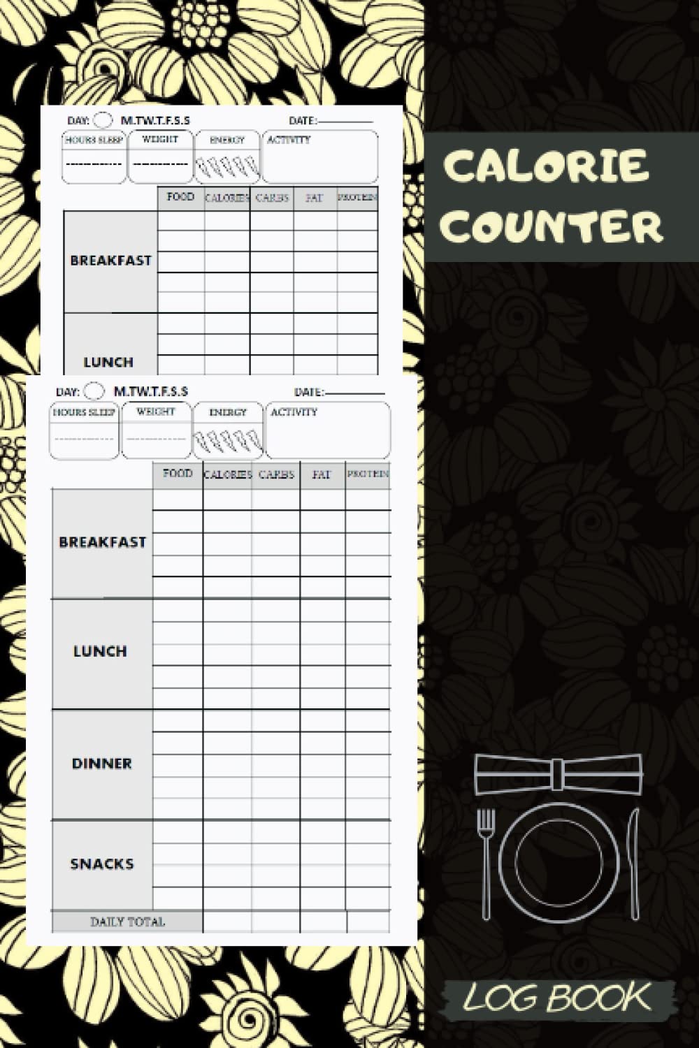 Calorie Counter Log Book - Simple Tool to Track Your Calorie, Carbs ...