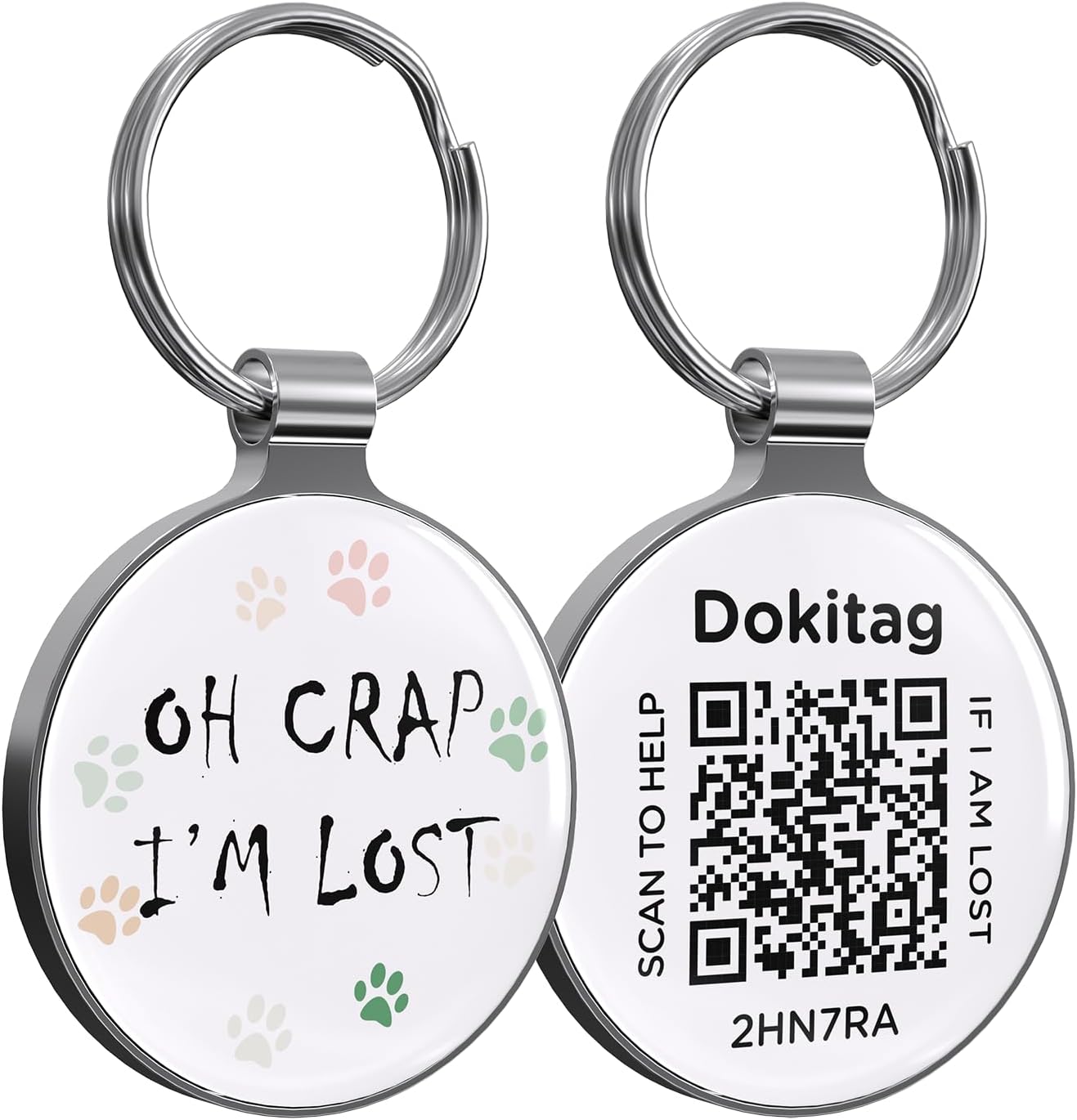 Amazon.com : Dokitag QR Code Pet ID Tag, Dog ID Tag - Scan QR for ...