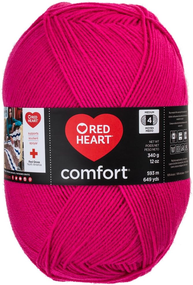 Red Heart E707D.3194 Comfort Yarn, Shocking Pink : Amazon.ca: Home