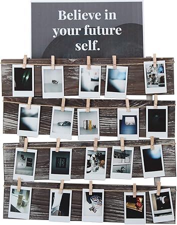 Amazon.com - J JACKCUBE DESIGN Wall Mount Rustic Wood Clip Photo Holder ...