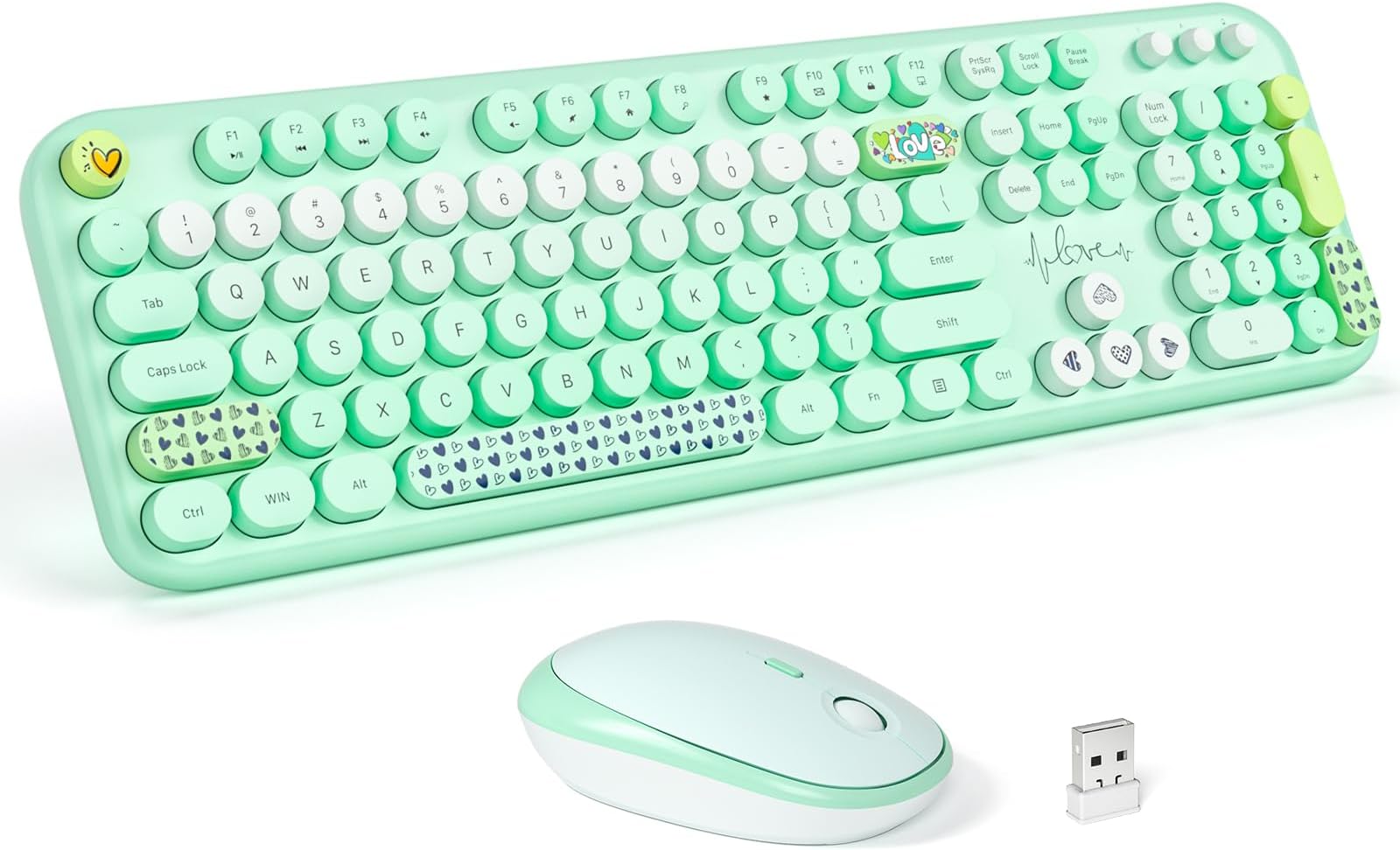 Amazon.com: Full Size Large Print 2.4g Wireless Keyboard and Mouse with ...