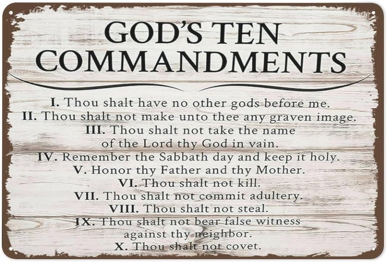 Amazon.com: Ten Commandments Wall Decor 10 Commandments Wall Art ...