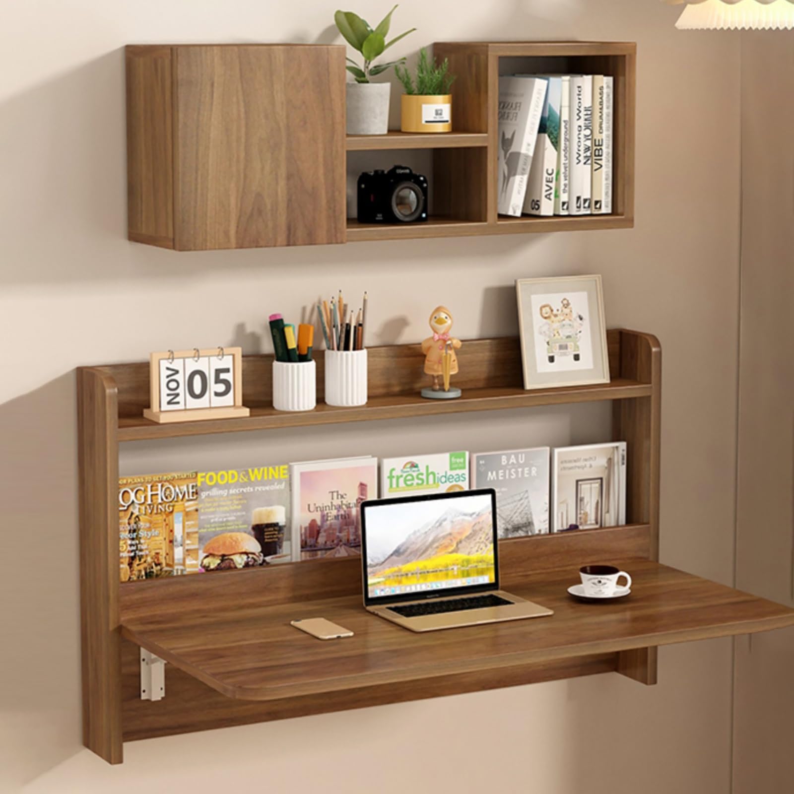 Floating Desk With Storage Modern TV Stand & Entertainment Center