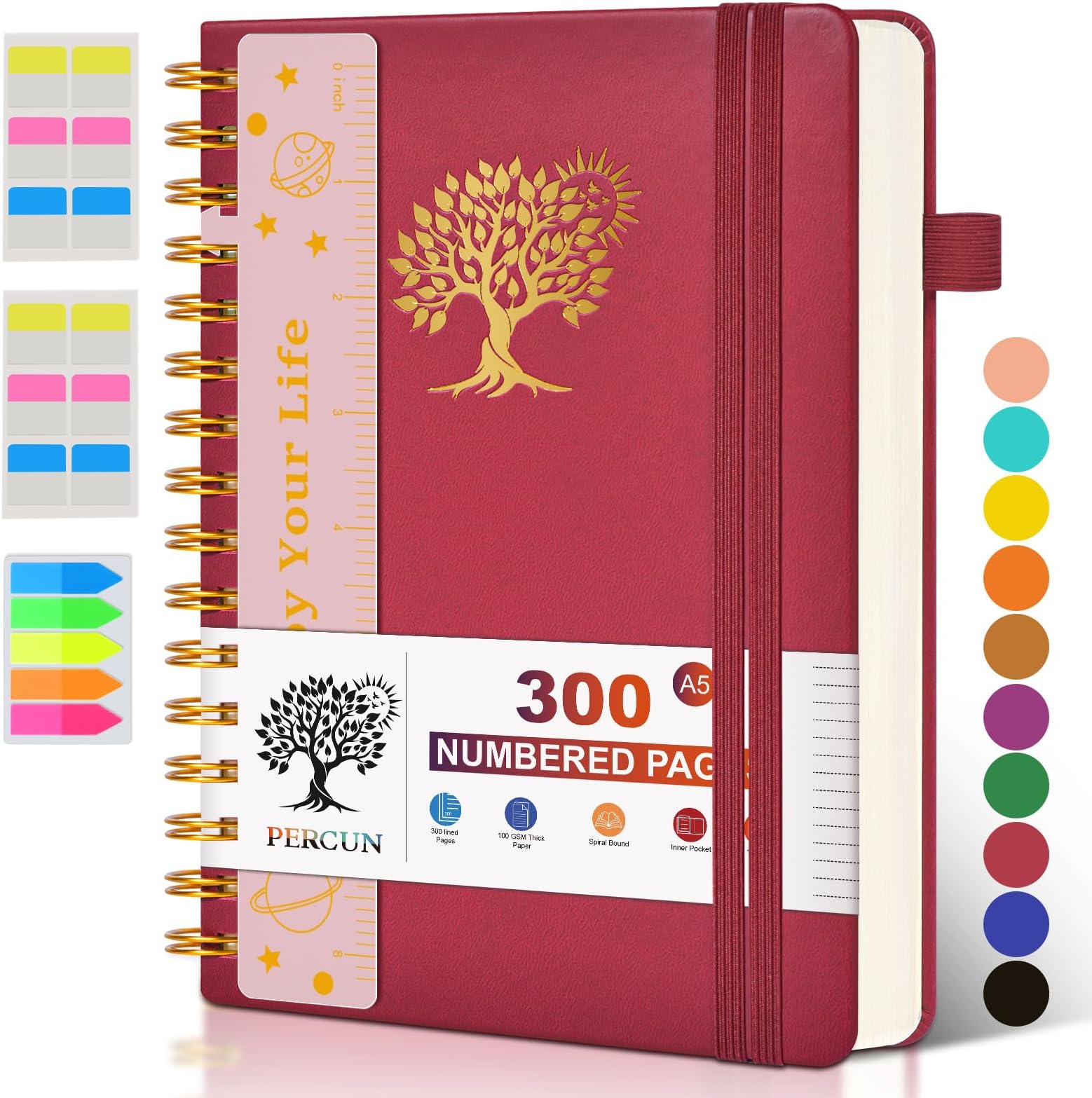 Amazon.com : Hoci Poci Lined Spiral Journal Notebook for Women & Men ...