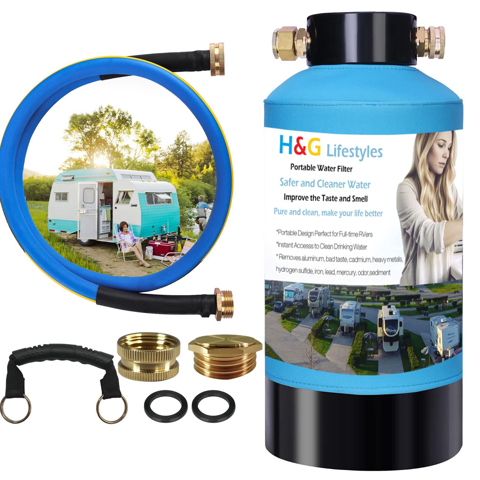 H&G lifestyles ?Portable Water Filter for RV Water Filtration System ...