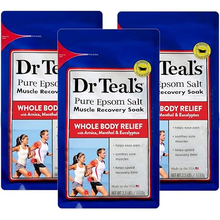 Amazon.com : Dr Teal's Pure Epsom Salt, Performance Soak with Menthol ...