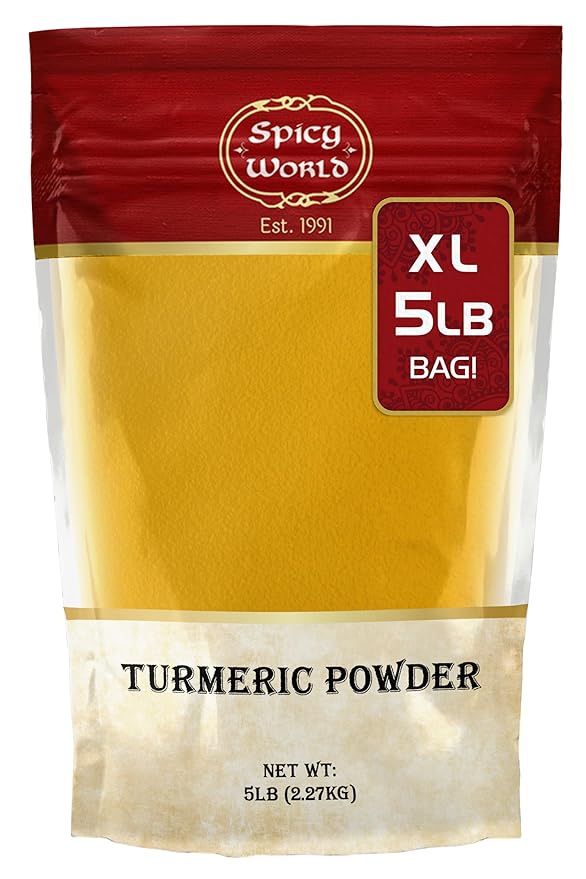 Amazon.com : Turmeric Powder 5 Pound Bulk Bag - Indian Turmeric Root ...