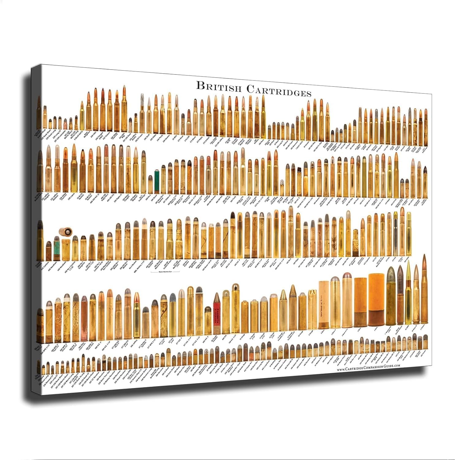 Amazon.com: American Bullet Chart Poster Bullet Caliber Types Chart ...