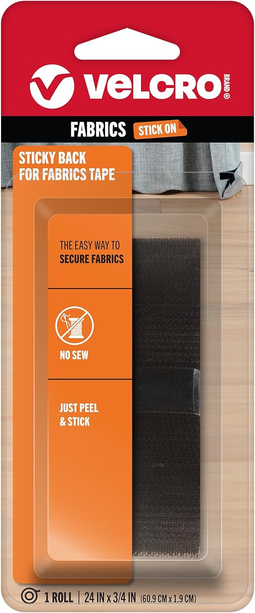 VELCRO Brand - Sticky Back for Fabrics: No sewing needed - 24" x 3/4 ...