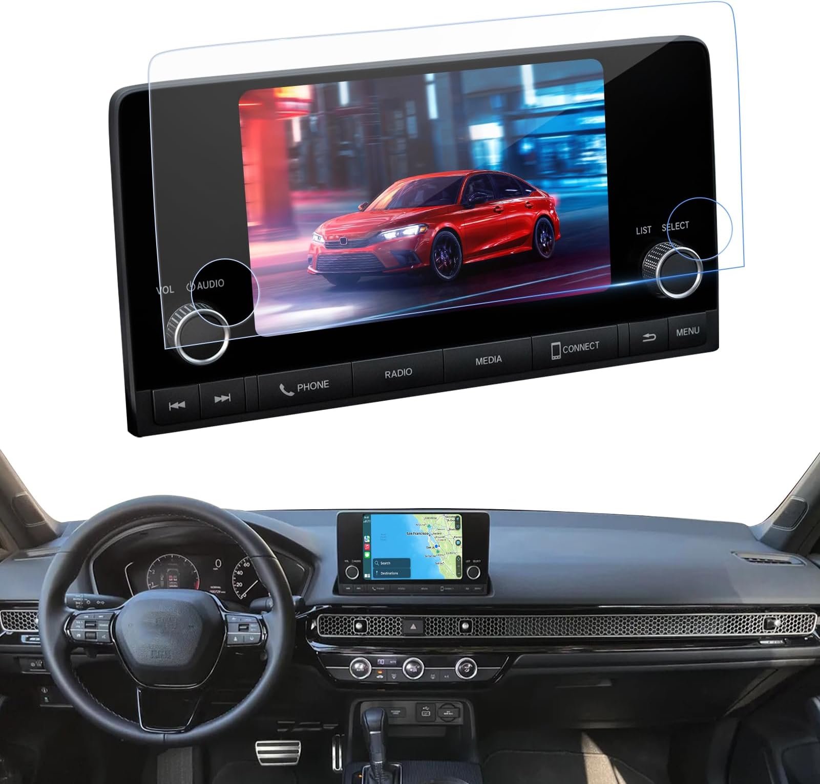 Amazon.com: 9" Car Screen Protector, 2023 2024 Honda CRV Pilot HRV ...