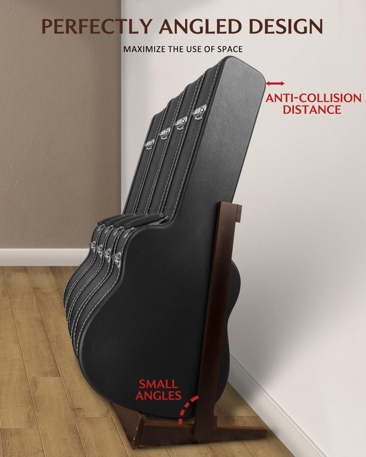 Snapklik.com : Multiple Guitar Case Rack Stand, Hardwood Folding Guitar ...