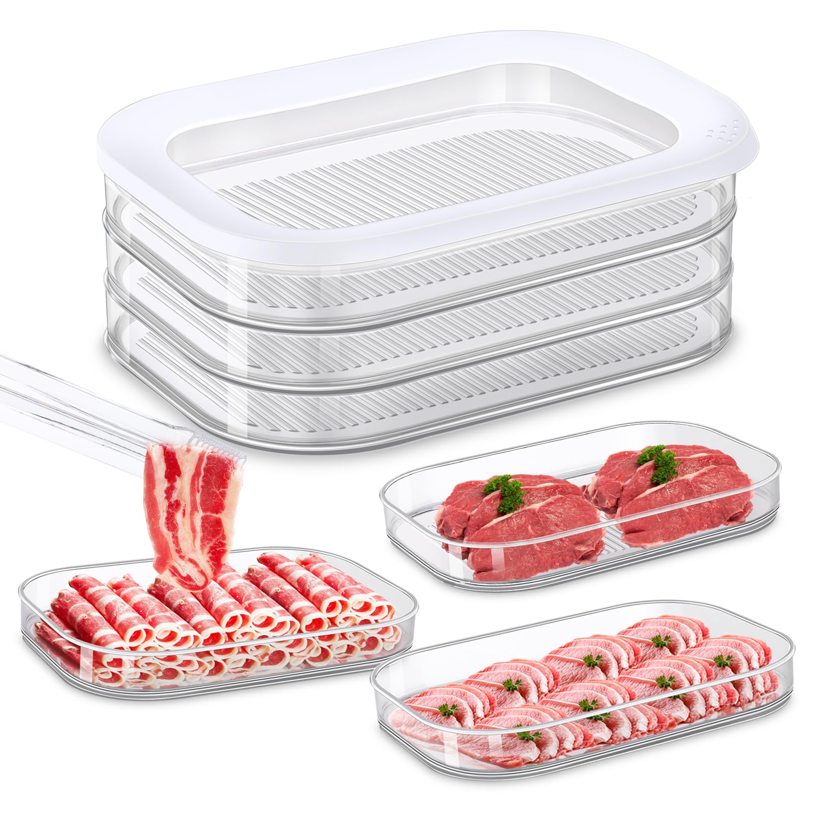 Amazon.com: Dualshine Deli Meat Container for Fridge Lunch Meat ...