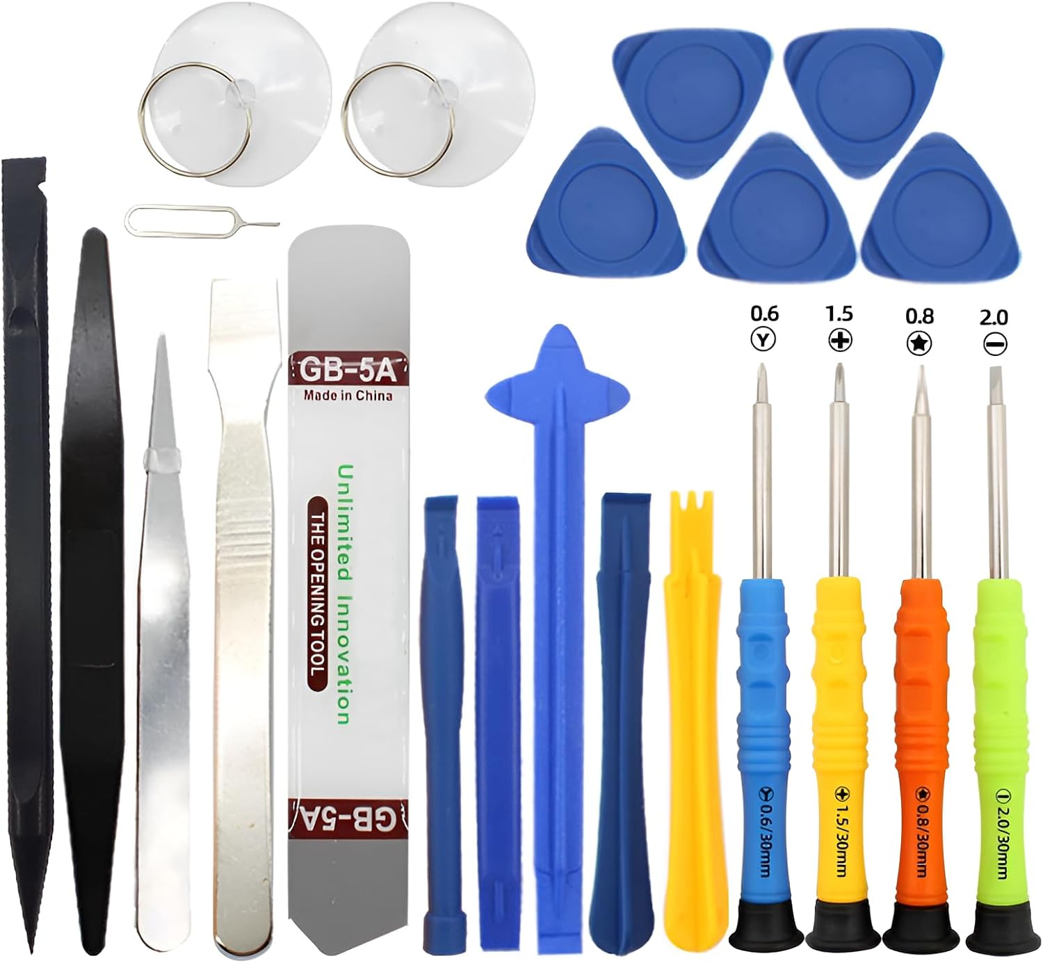 Mobile Phone Repair Tool Kit, 22 PCS Open Repairing Disassembly Tools ...