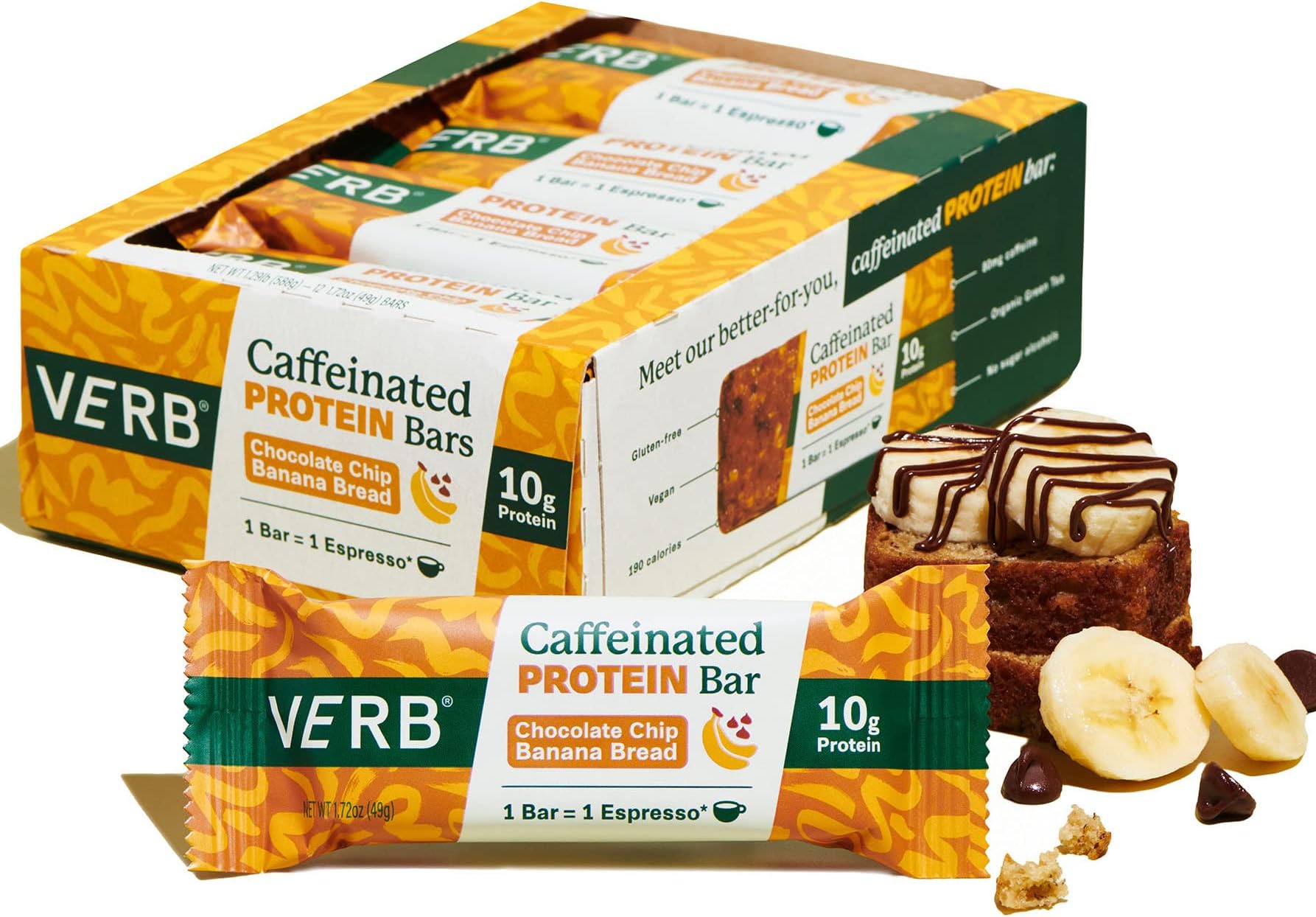 Amazon.com : Verb Energy - Chocolate Chip Banana Bread Caffeinated ...