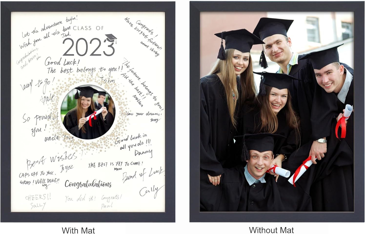 Amazon.com - MIMOSA MOMENTS Black Graduation Signature Picture Frame ...