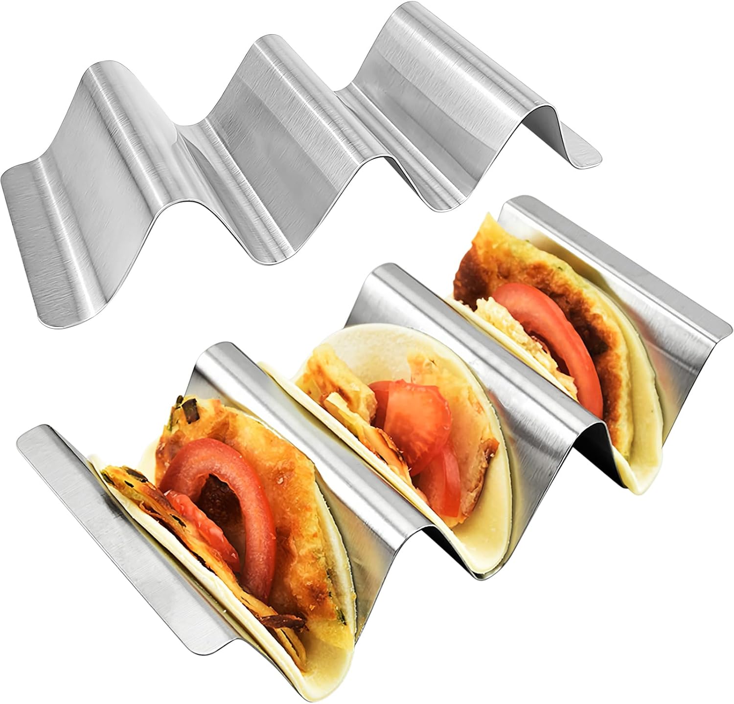 Amazon.com: Taco Holder 2 Pack - Stainless Steel Taco Holders set of 2 ...