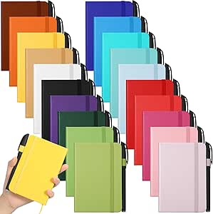 Amazon.com : Qeeenar 40 Pcs Mini Pocket Notebook Journals with 40 Black ...