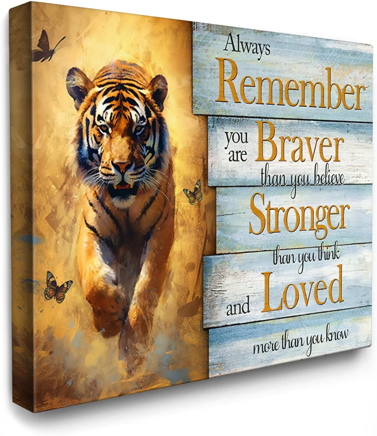 Amazon.com: Luslya Motivational Tiger Canvas Wall Art Vintage Tiger ...
