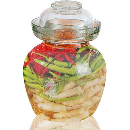 Amazon.com: Large Traditional Sichuan Chinese Glass Fermenting Jar with ...
