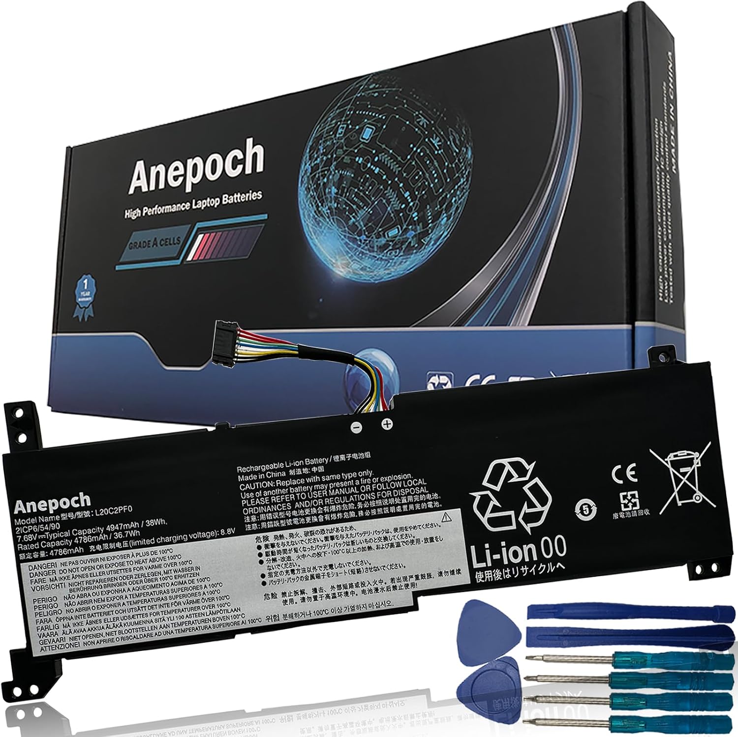 Amazon.com: Anepoch L20C2PF0 Laptop Battery Replacement for Lenovo ...